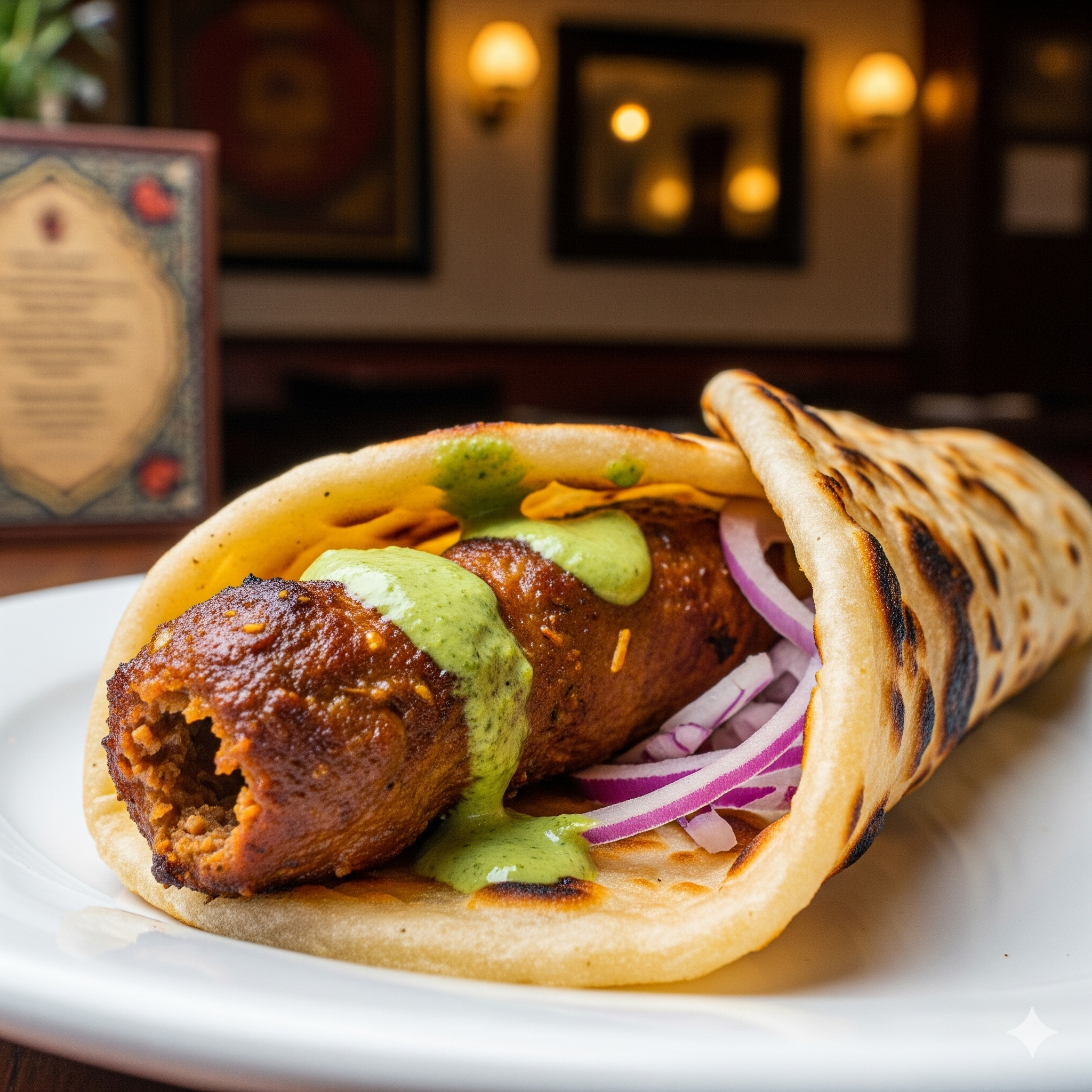 Mutton Seekh Roll – Via Delhi